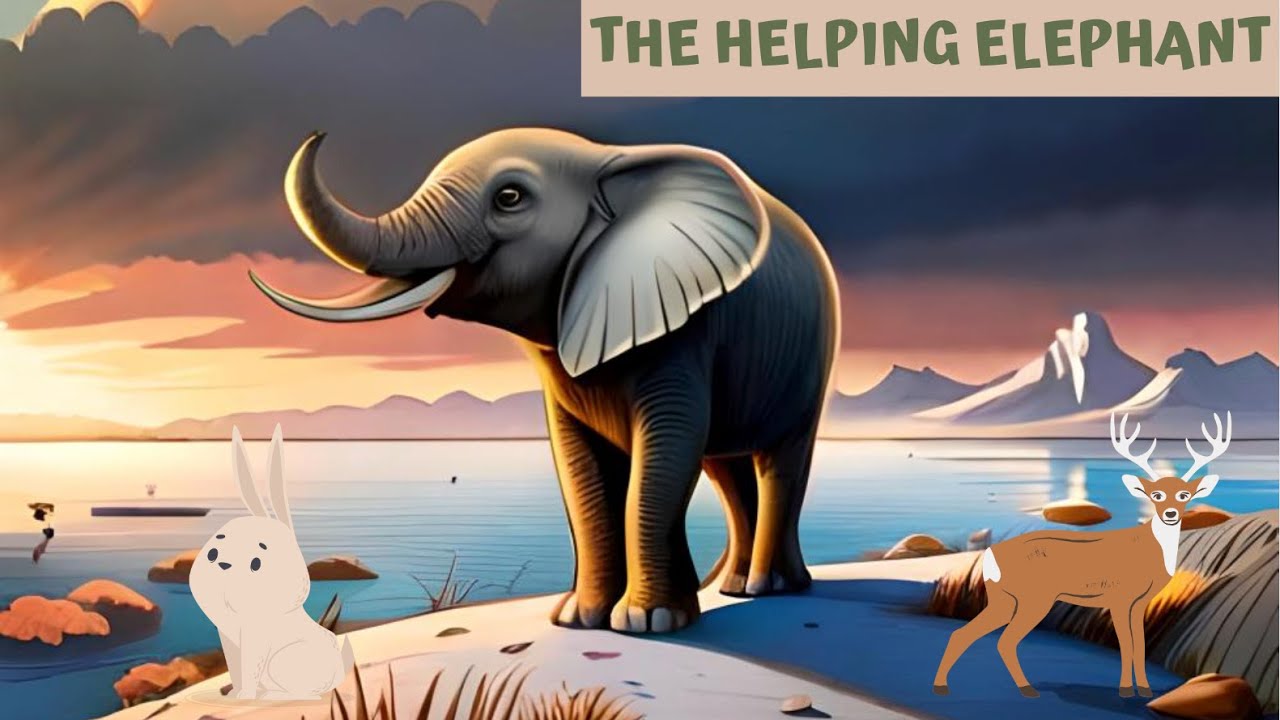 The Helping Elephant 🙂 I Happy Jungle I Kids stories I Morel Stories In ...