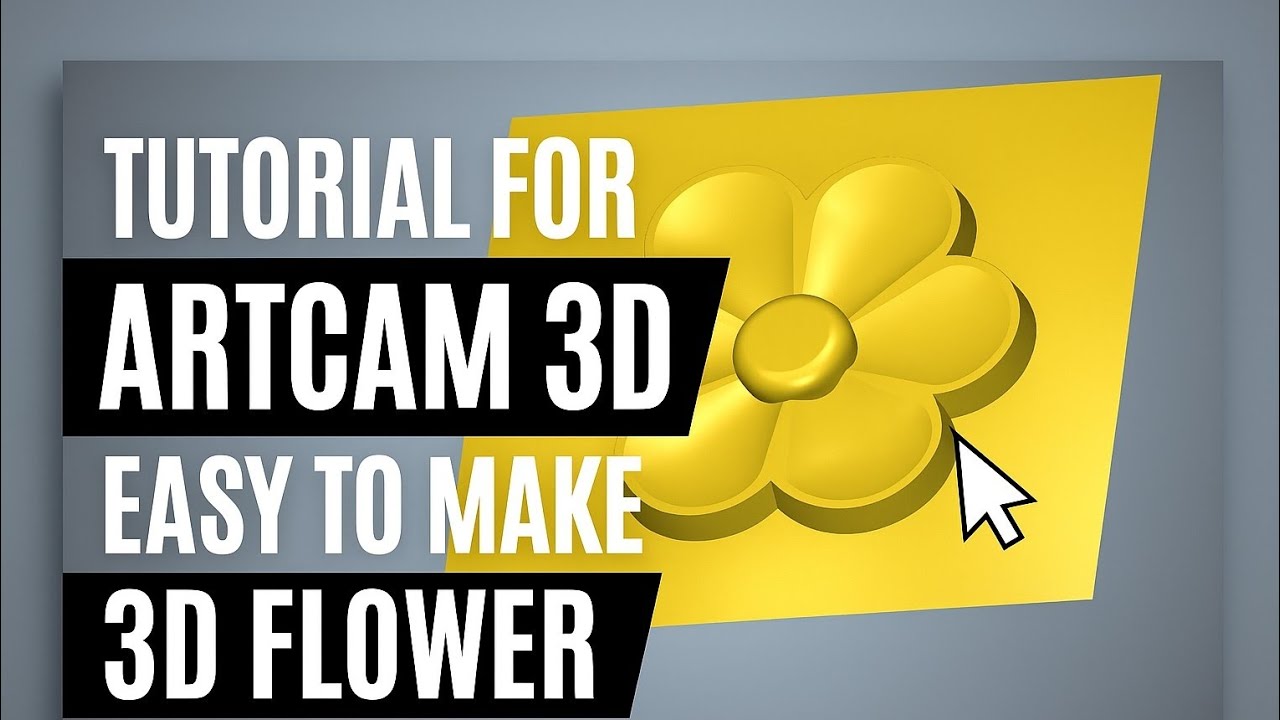 How to make 3d flower in Artcam in easy steps full tutorial - YouTube