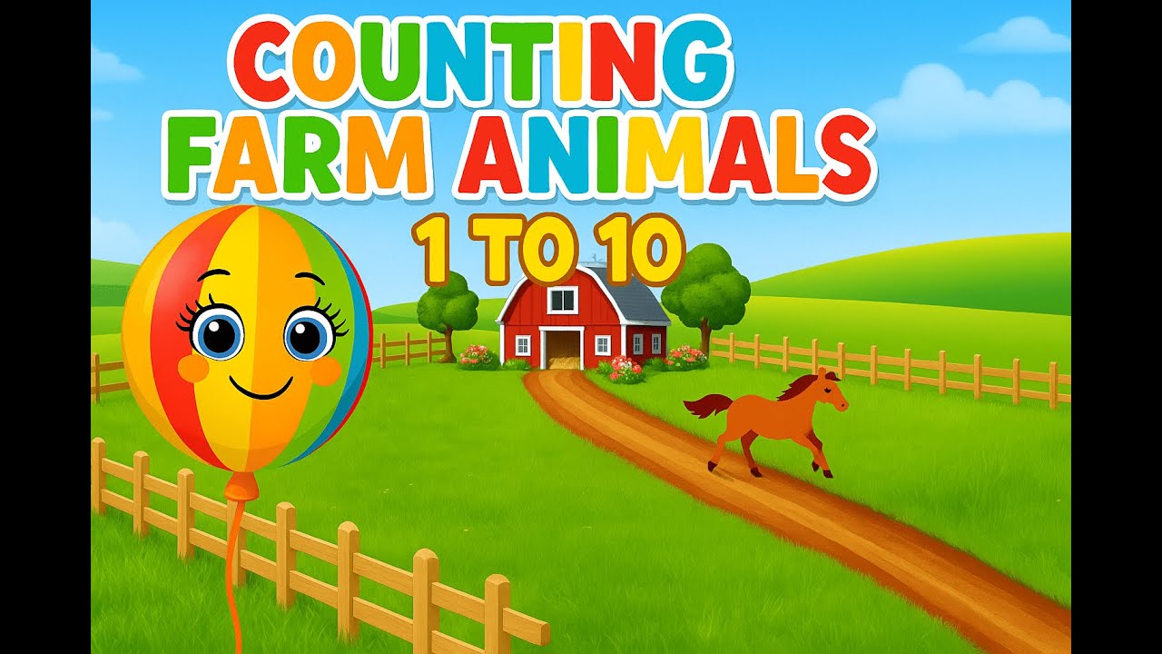 Count Farm Animals 1 to 10 with Whispi! 🐄🐷🐔 | Fun Learning Numbers for ...