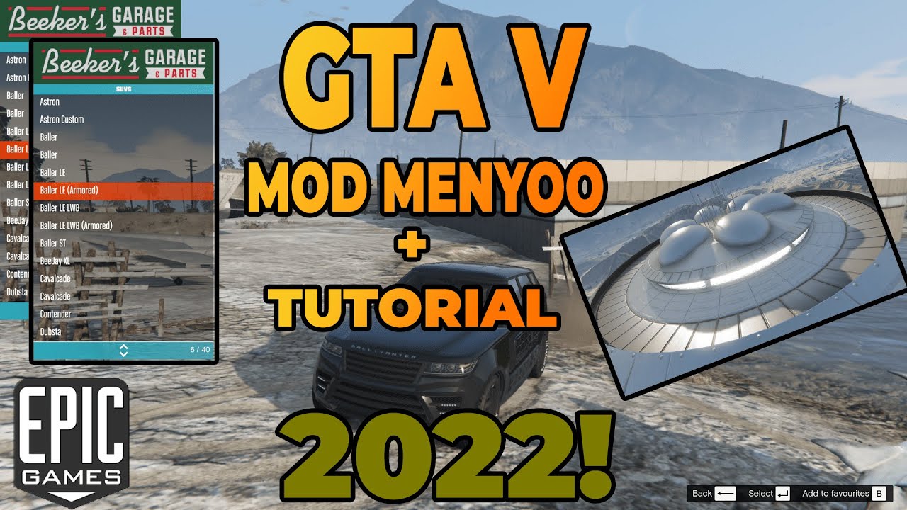 Cara Instal Mod Menyoo Trainer di GTA 5 Epic Games - YouTube