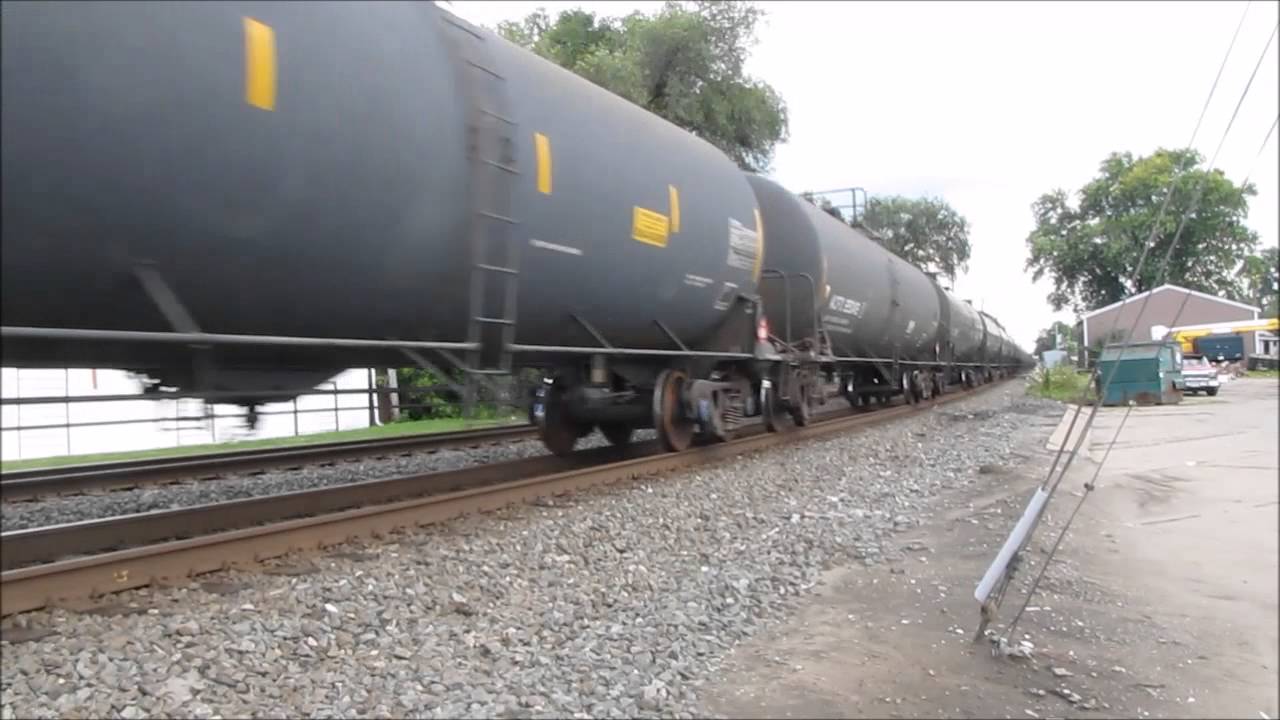 Norfolk Southern Tank Train Comes Close To Hitting A Car - YouTube