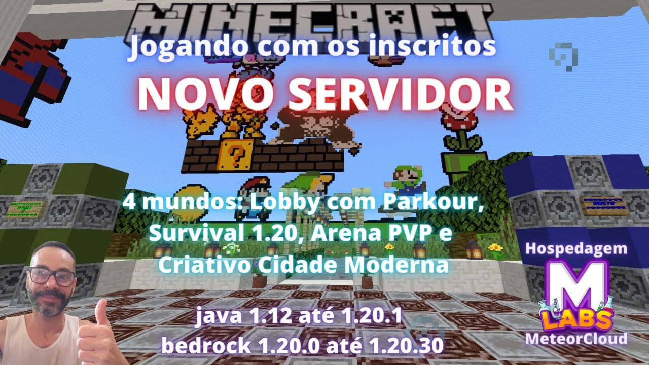 🔴🎮🔴 JOGANDO COM OS INSCRITOS NOVO SERVIDOR - MINECRAFT JAVA E BEDROCK 🔴🎮🔴 - YouTube