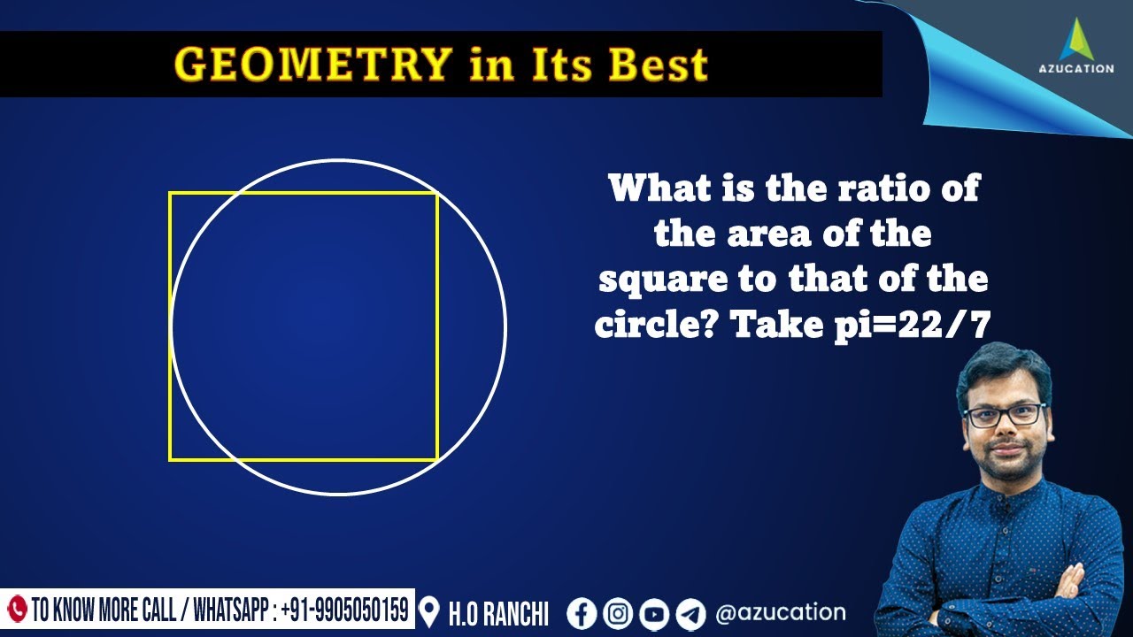 Geometry for CAT | Circle Touching Side and Vertices of a Square ...