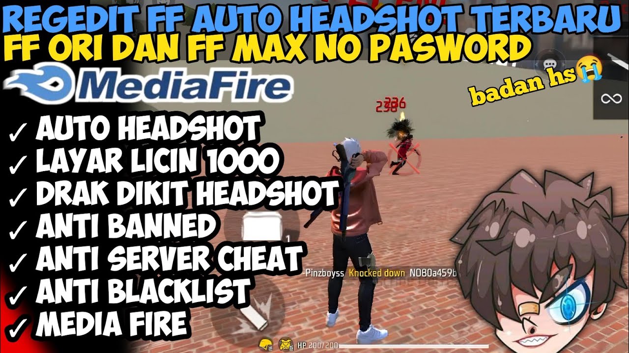 REGEDIT FF NEMBAK BADAN HEADSHOT TERBARU MEDIA FIRE AIM LOCK FF MAX DAN ...
