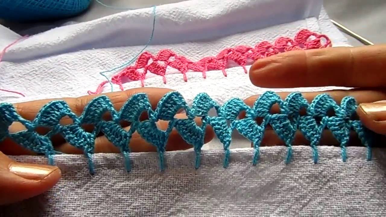 Bico em crochê carreira única - 25 - YouTube