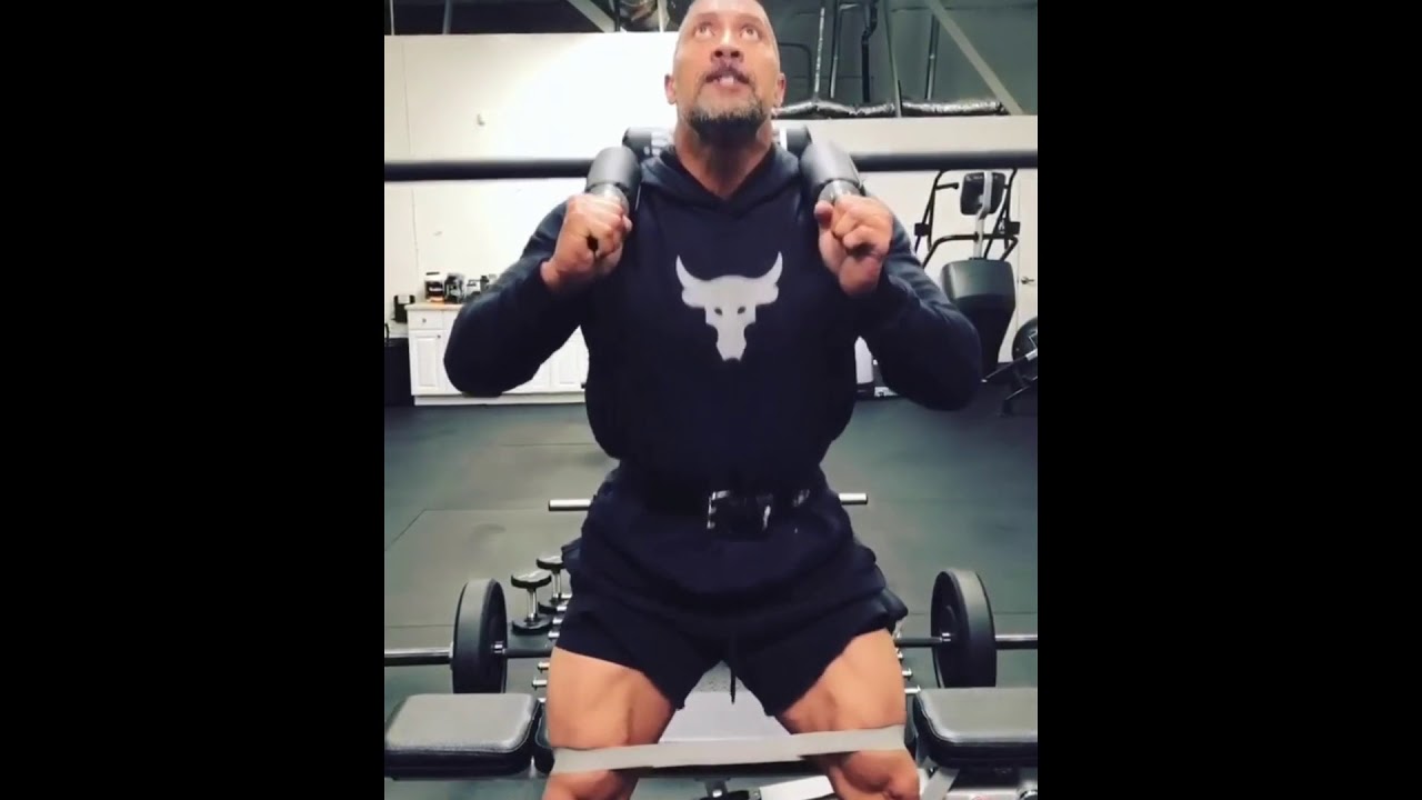 The Rock Lifting Heavy Squats Workout | FOCUS! - YouTube