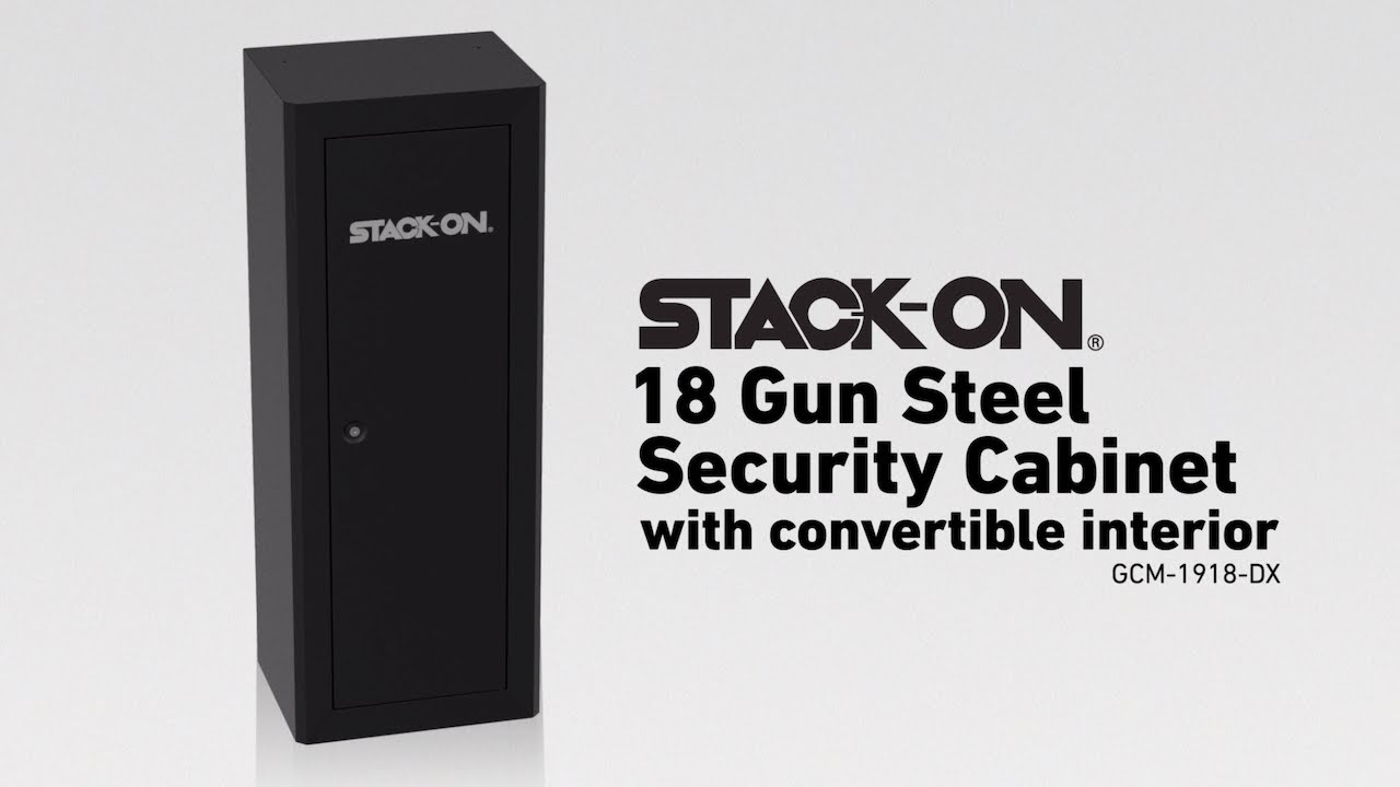 18 Gun Welded-Steel Security Cabinet with Beveled Edge - YouTube