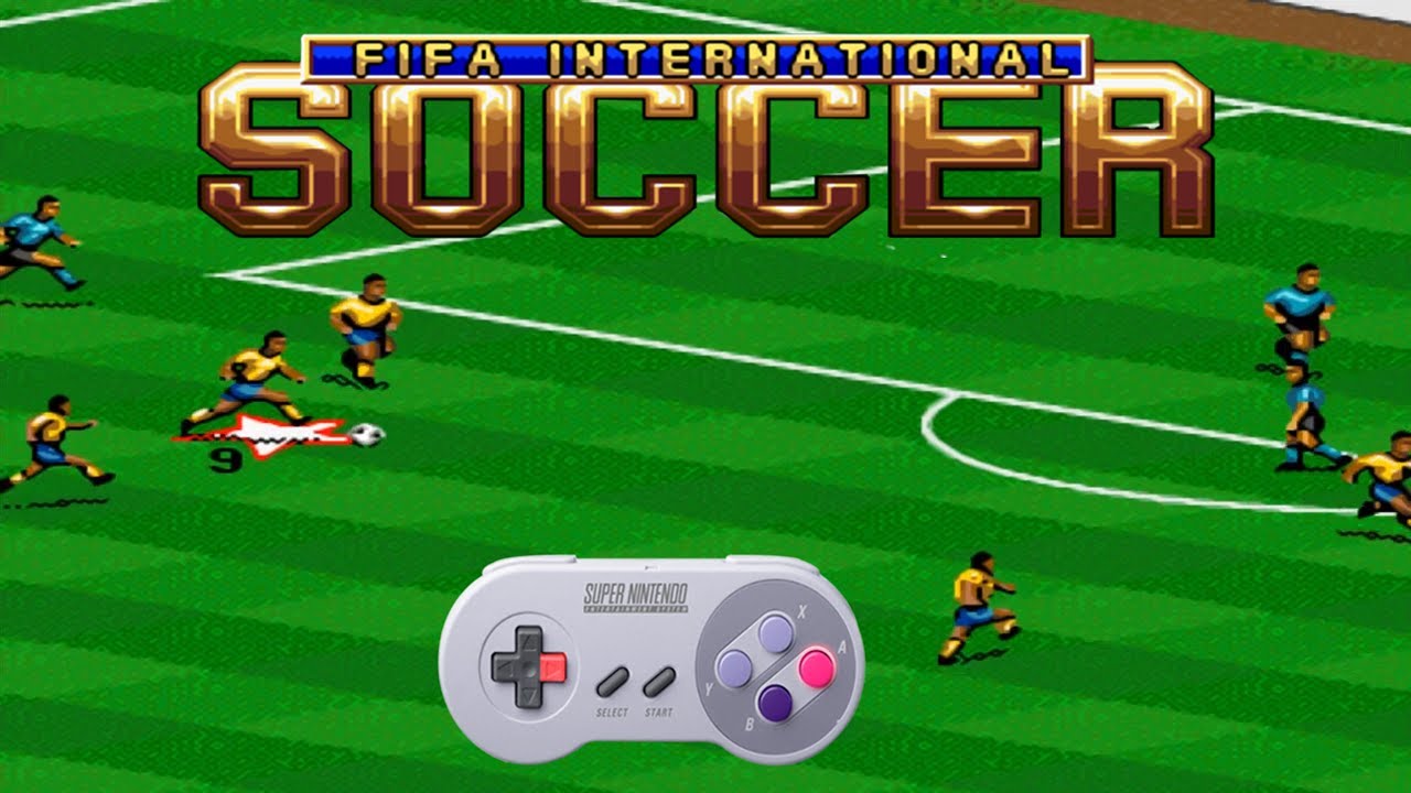 Fifa International Soccer (94) SNES HD Gameplay mostrando Controle ...