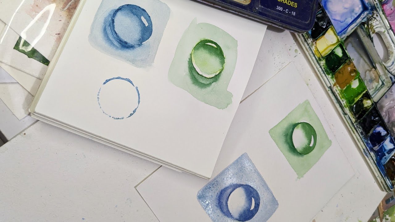 Easy Watercolor Tutorial: Painting Realistic Water Droplets with a ...