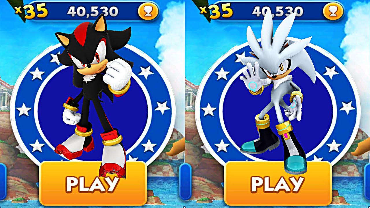 Shadow vs Silver - New Charachter - Versus Mode - Sonic Dash/Prime Android GamePlay - YouTube