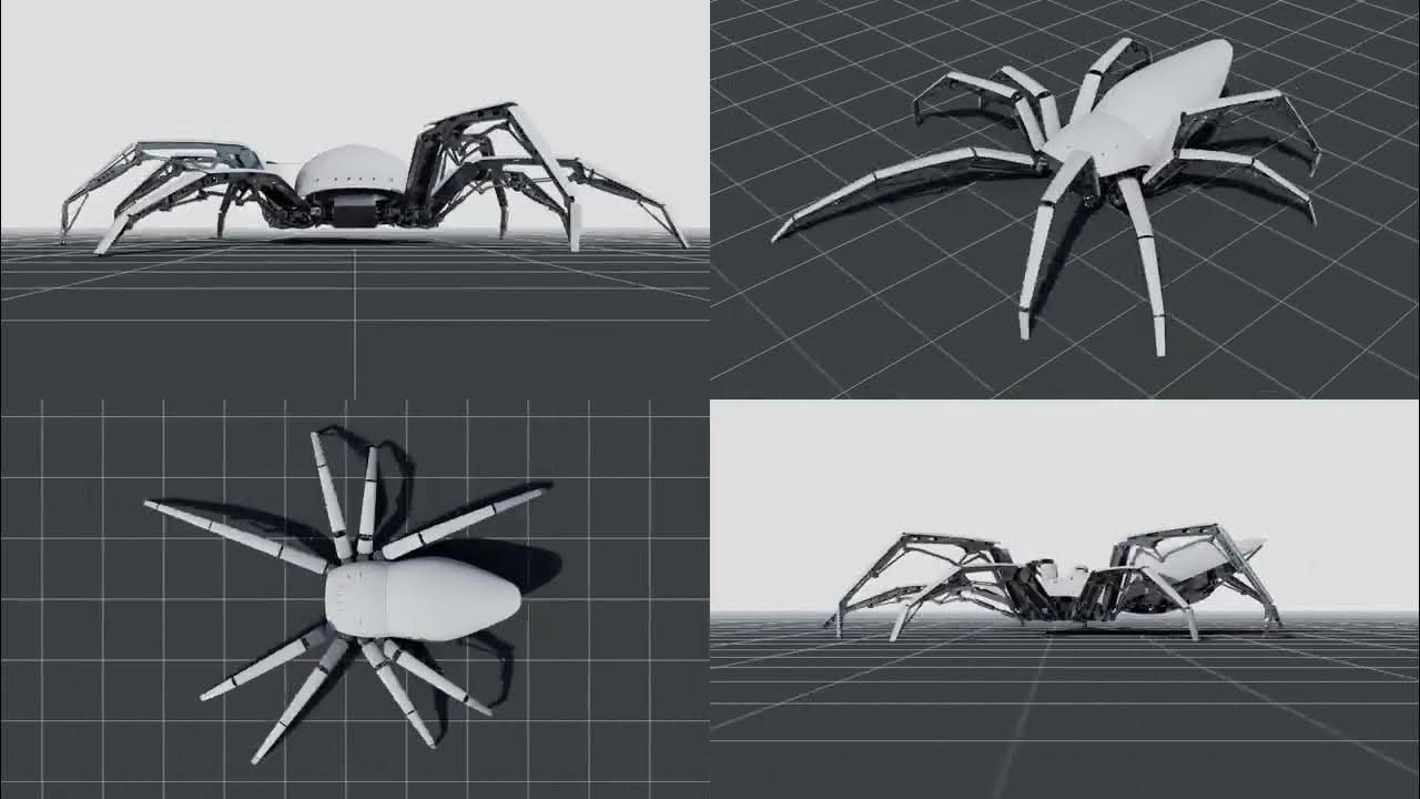 Procedural spider animation walk cycle (4 views) | Houdini - YouTube
