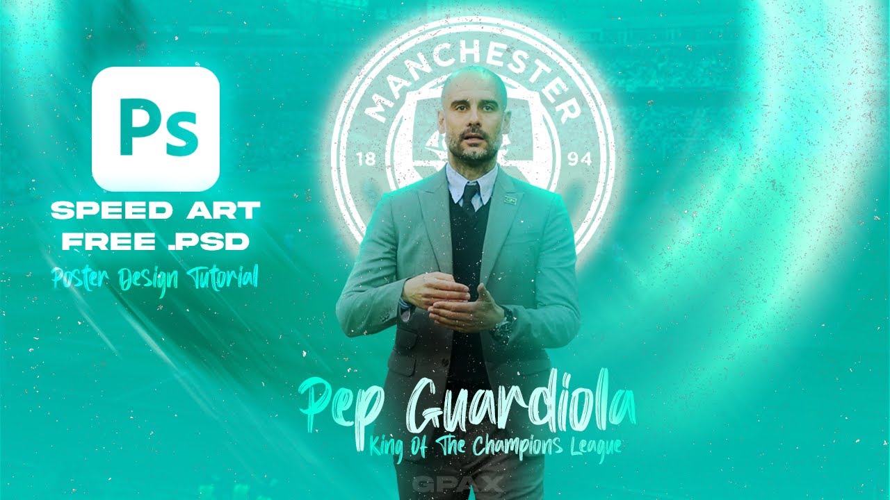 How to Make a Pep Guardiola Football Visual! - Poster Design ...