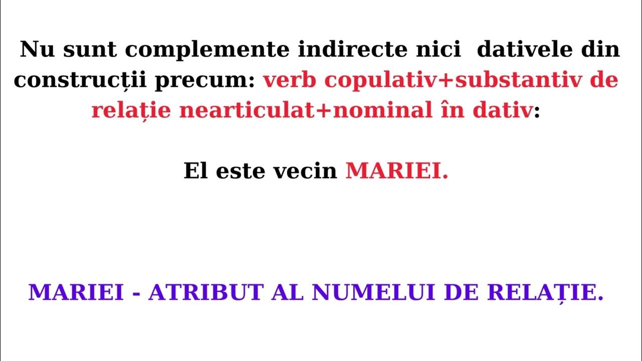 Complementul indirect - ambiguități - YouTube