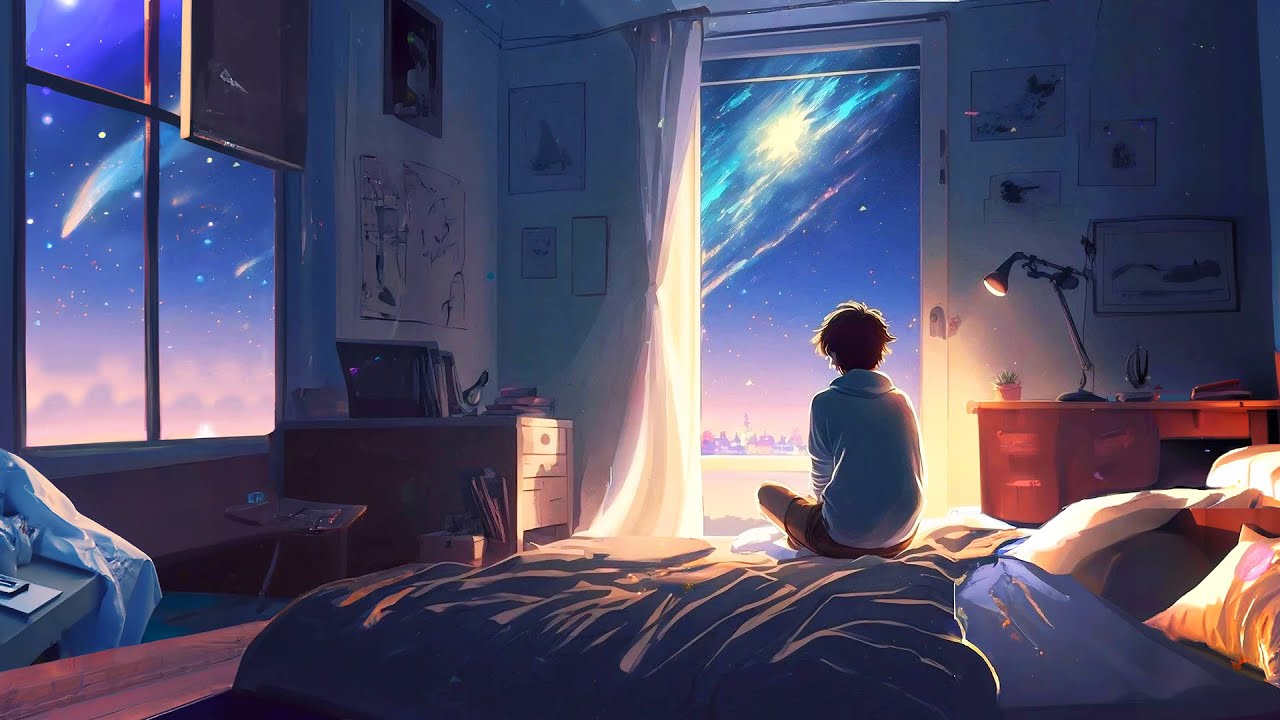Lofi vibes under the Night Sky | Night lofi for 20 minutes | Stargazing ...