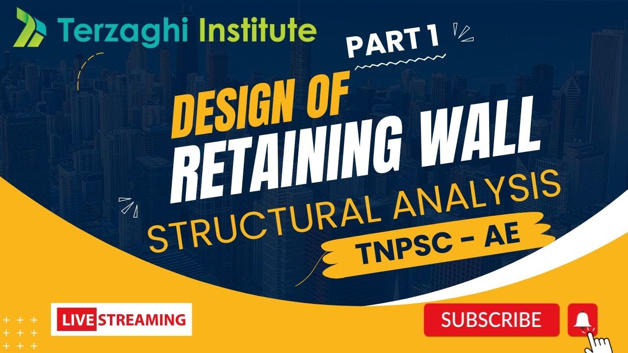 DESIGN OF RETAINING WALL PART 1 | TNPSC AE 2023 | Government Job ...