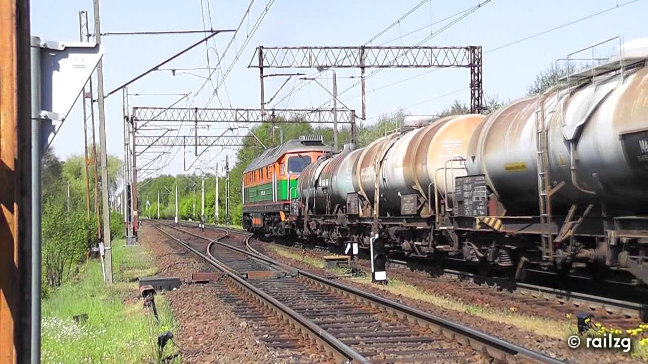 BR232-090 z pociągiem towarowym Pol-Miedź Trans, Stary Kisielin - YouTube