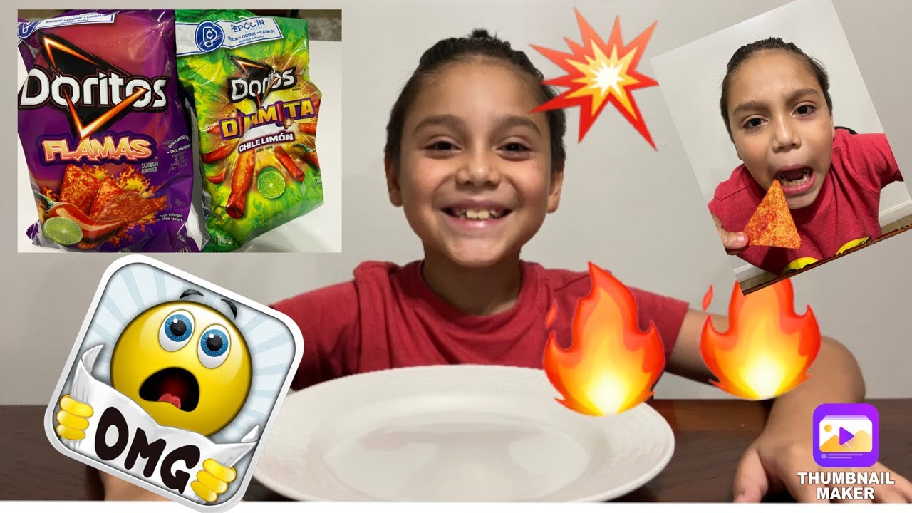 Trying some spicy chips/being kids - YouTube