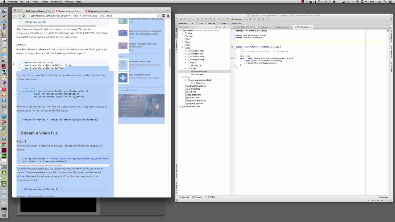 Android App Stream Video Tutorial - YouTube