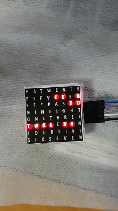 Sample 8x8 LED matrix word clock with Arduino - YouTube