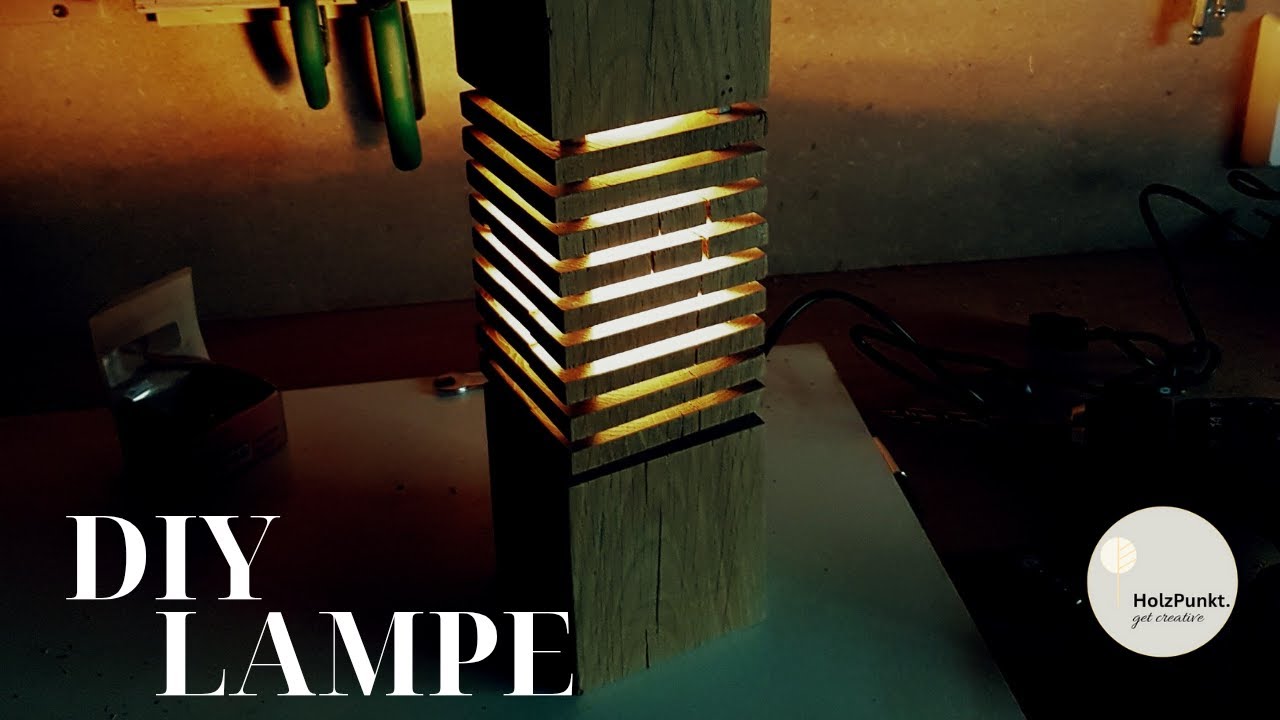 Lampe selber bauen / Stehlampe aus Holz / DIY - YouTube