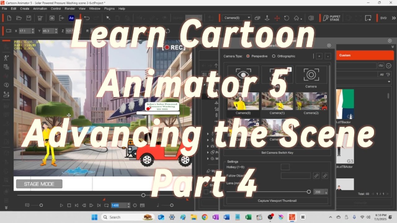 Learn Cartoon Animator 5 - Lesson 34 - Advancing the Scene Pt 4 - John ...