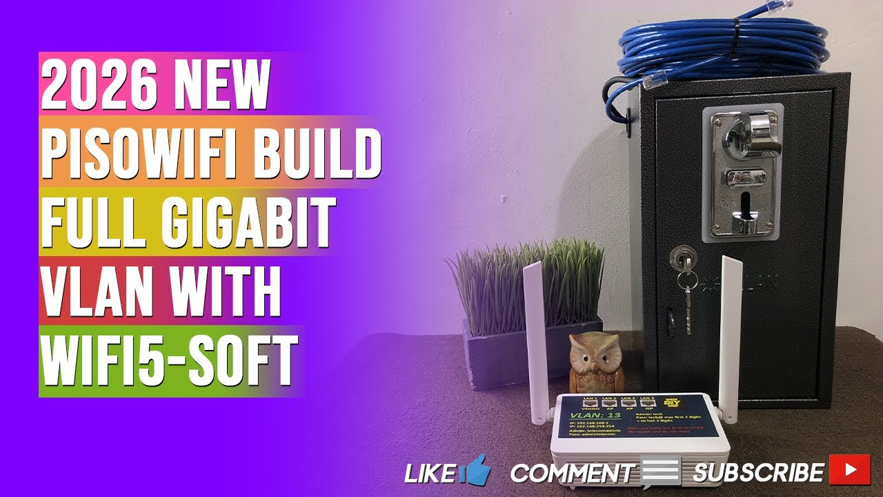 PISOWIFI Build 2026 Full Gigabit VLAN with WIFI5-SOFT - YouTube