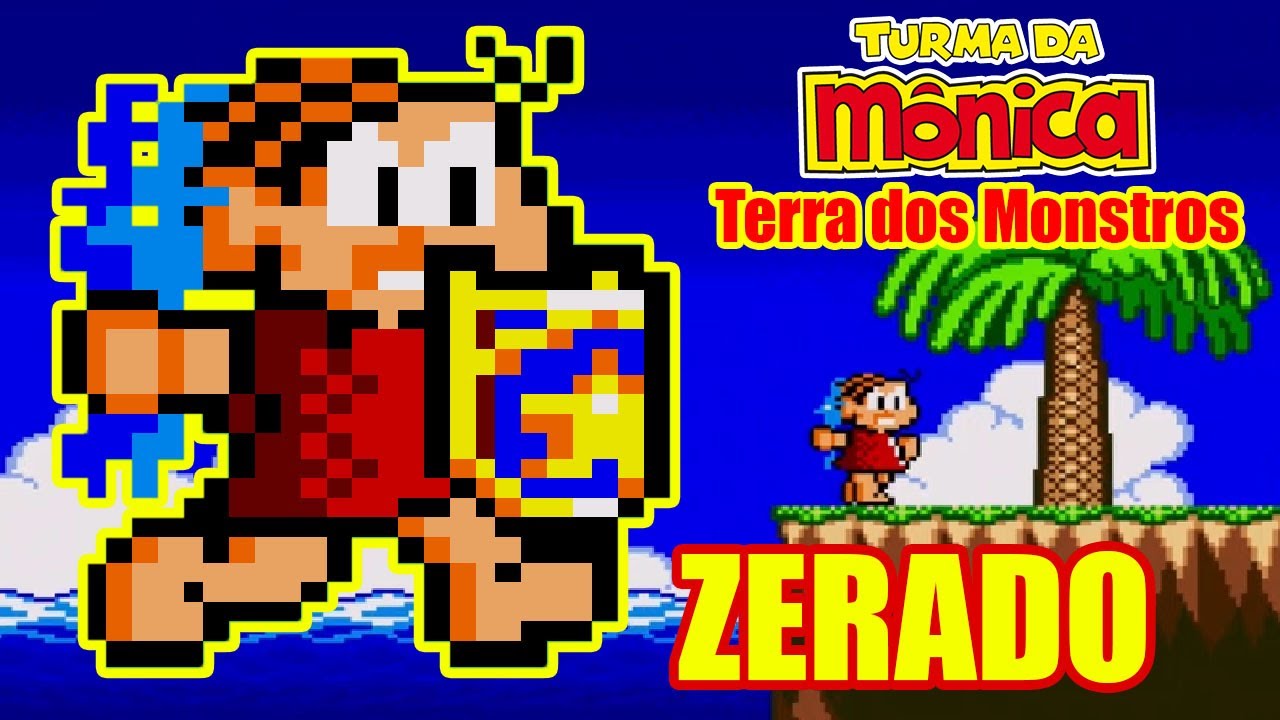 Turma da Mônica do Mega Drive - ZERADO - Mônica na Terra dos Monstros ...