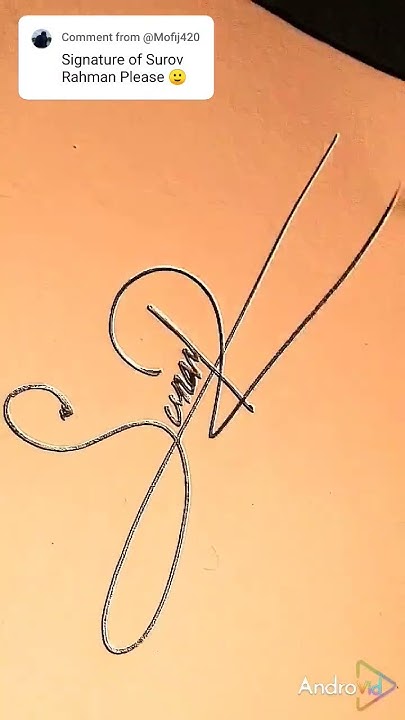 signature with Surov Rahman ️ #signature #learnonyoutube - YouTube