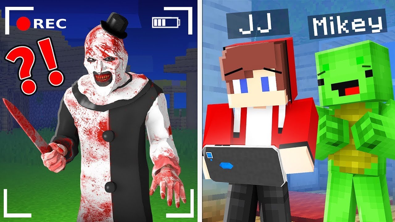 JJ and Mikey Got ART THE CLOWN on a Hidden Camera in Minecraft ...