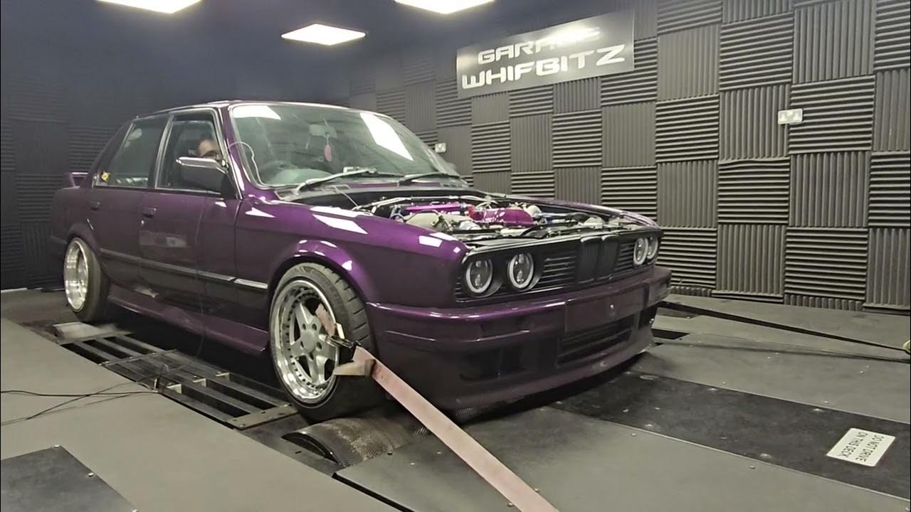 BMW E30 SR20DET Dyno power runs with flames! - YouTube