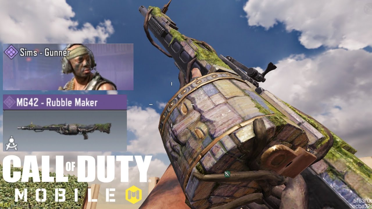 SEASON 4 BP TIER 50 | MG42 - Rubble Maker + Sims - Gunner Gameplay ...