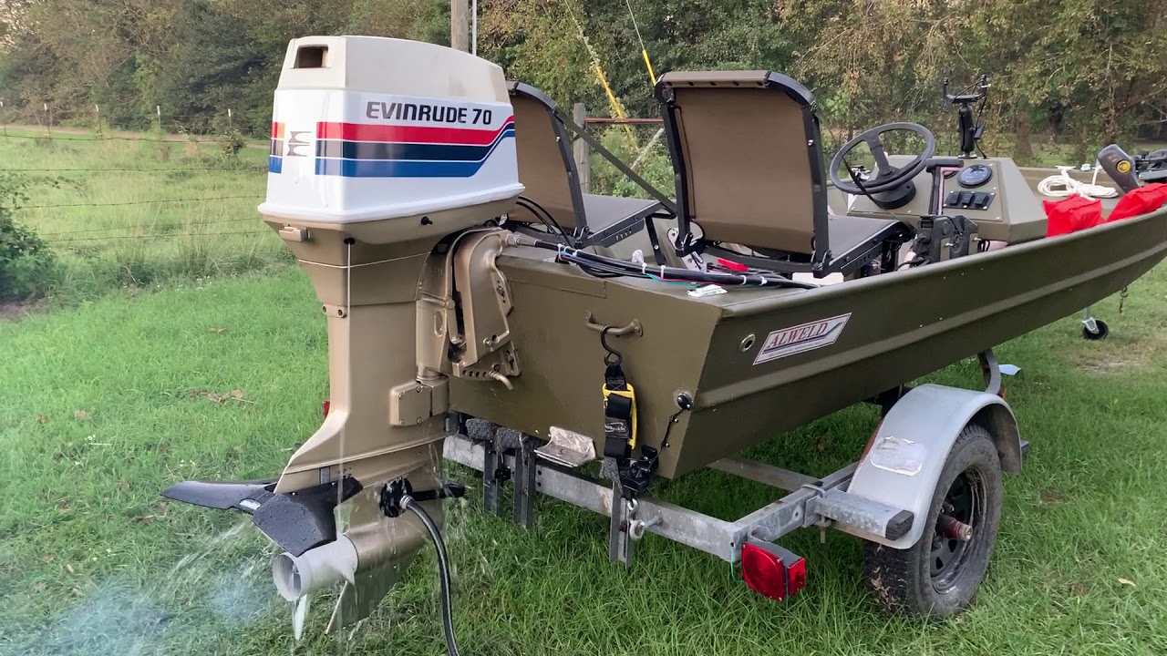 Evinrude 70 HP/Alweld 1652 SS - YouTube
