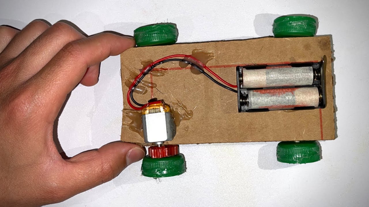 STEP BY STEP DC MOTOR CAR HOW TO MAKE A VERY SIMPLE BATTERY CAR AT STEP BY STEP DC MOTOR CAR HOW TO MAKE A VERY SIMPLE BATTERY CAR AT