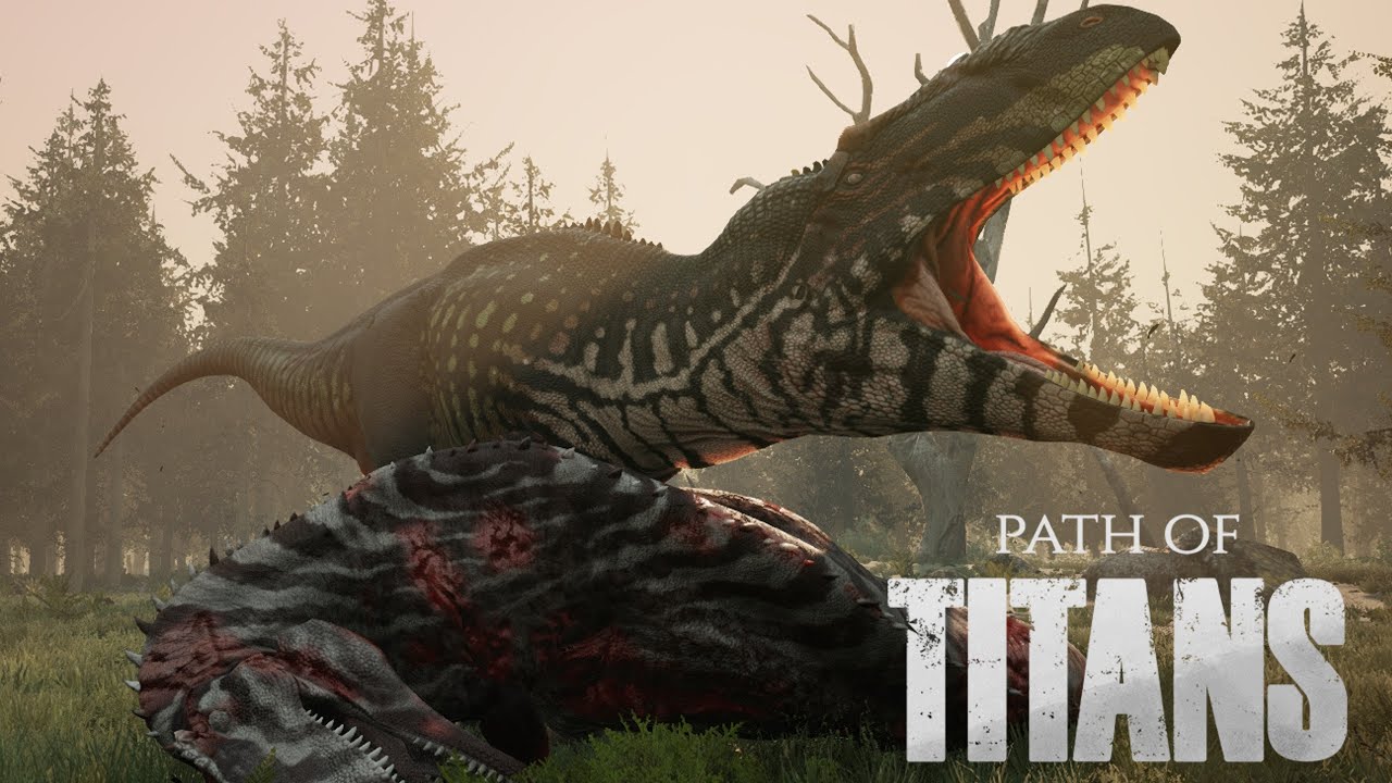 SOLO TYRANNOTITAN CONQUERS Spined Lizard Lagoon! || Path of Titans ...