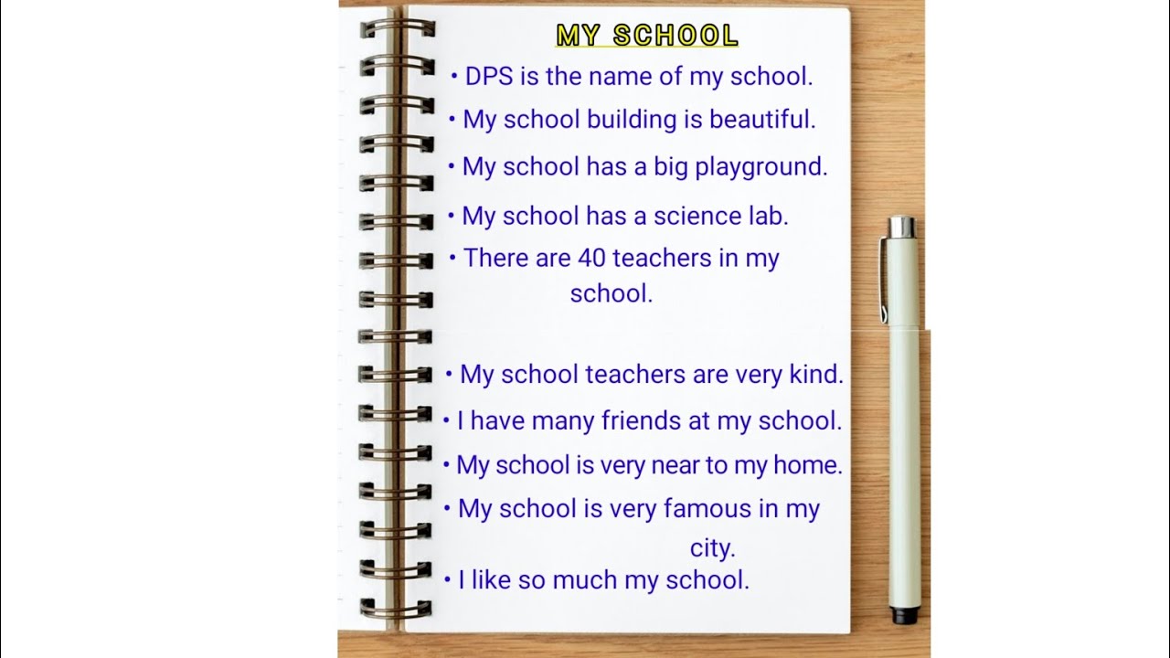 Ten lines on my school in English|Essay on My School|My School essay ...