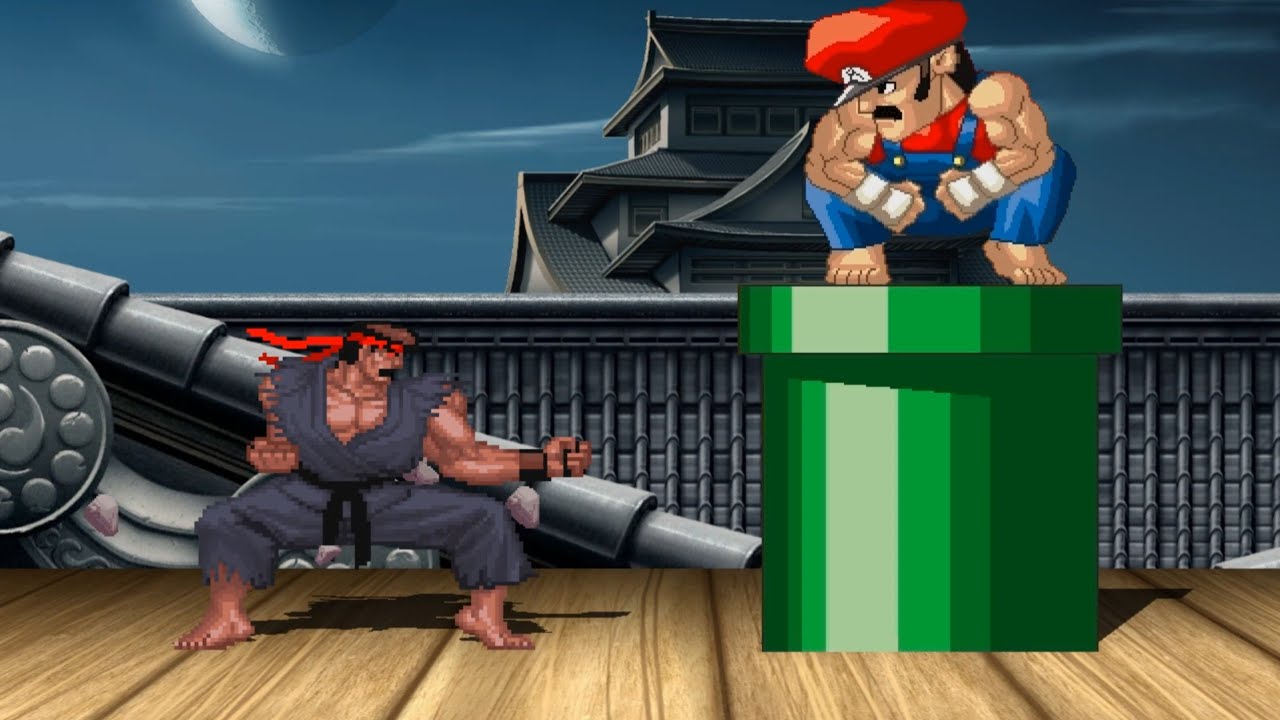 RYU vs MARIO - The most epic fight ever made! - YouTube