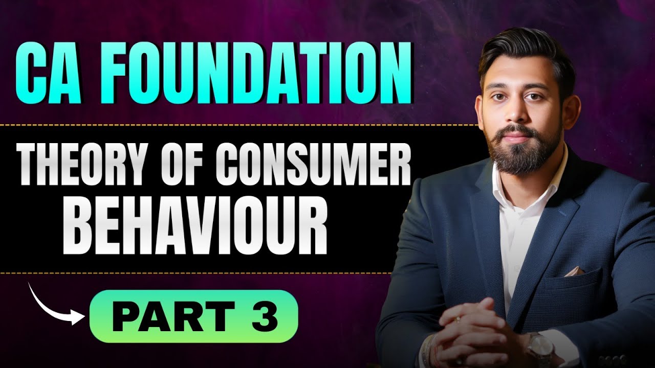 Theory of Consumer Behaviour | Ca foundation | Part 3 | Business ...
