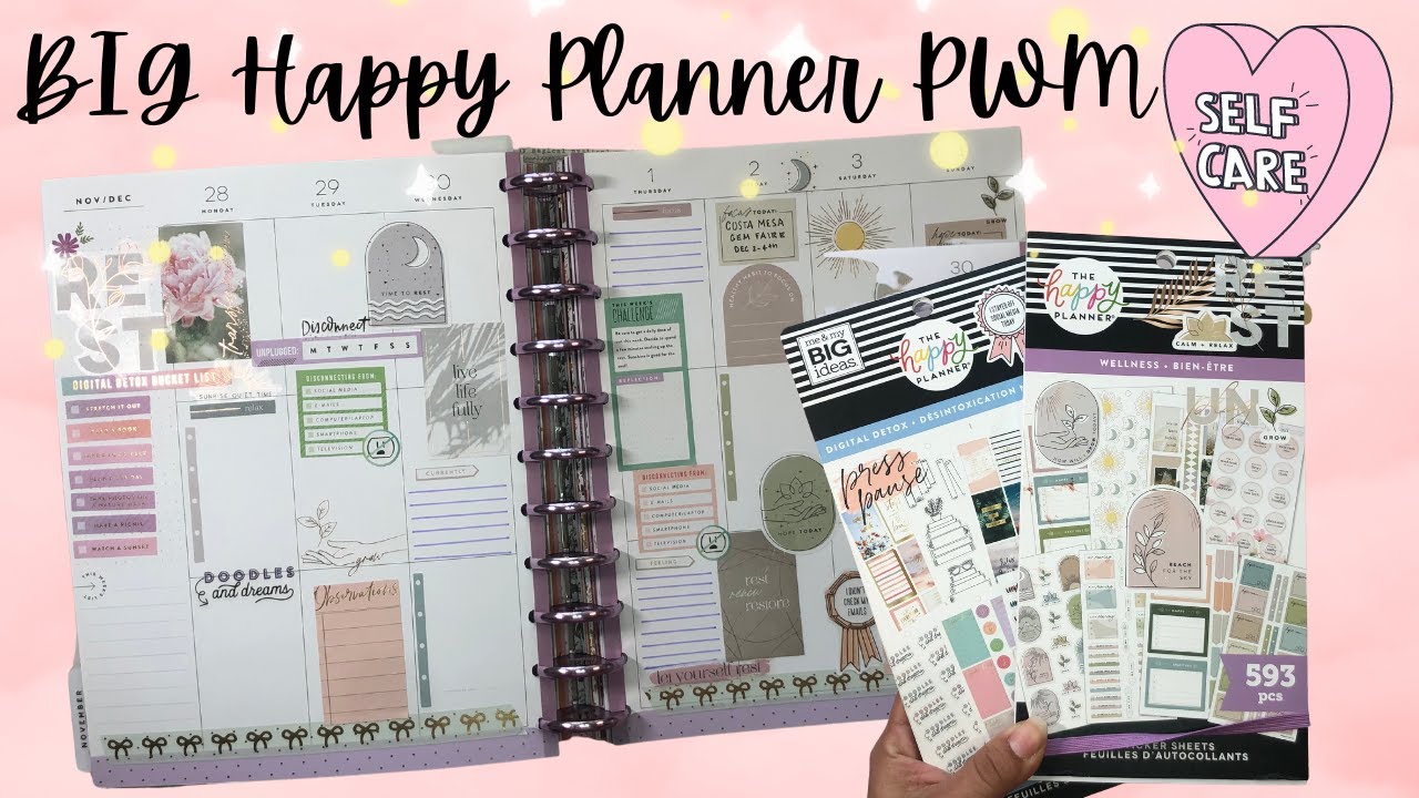 BIG Happy Planner Plan With Me | Vertical | Wellness | Home-Life ...