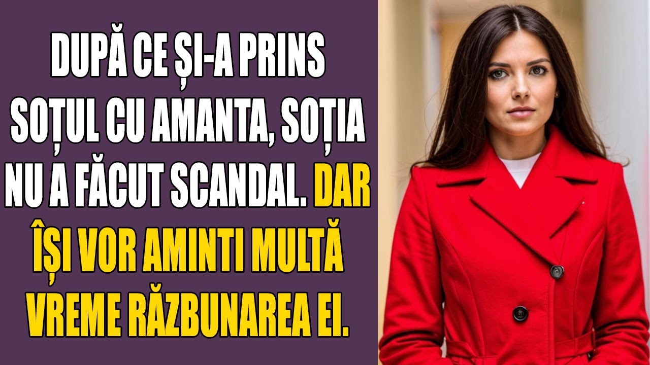 După ce și-a prins soțul cu amanta, soția nu a făcut scandal. Dar își ...