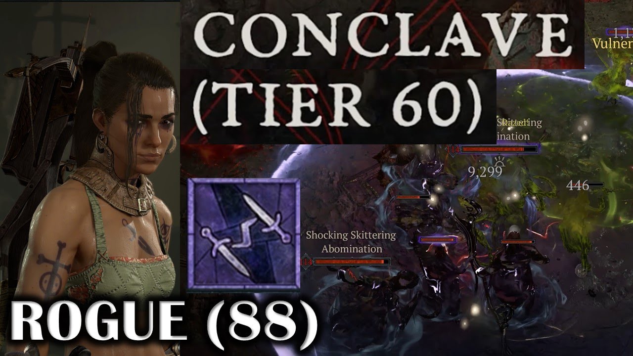 DIABLO 4 - ROGUE (88) TWISTING BLADES GEAR & BUILD - CONCLAVE TIER 60 ...