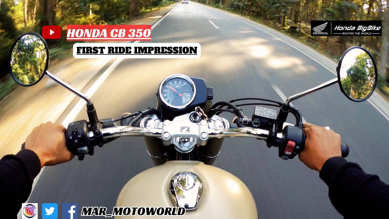 Honda CB 350 First Ride Review | Better than RE Classic 350? - YouTube