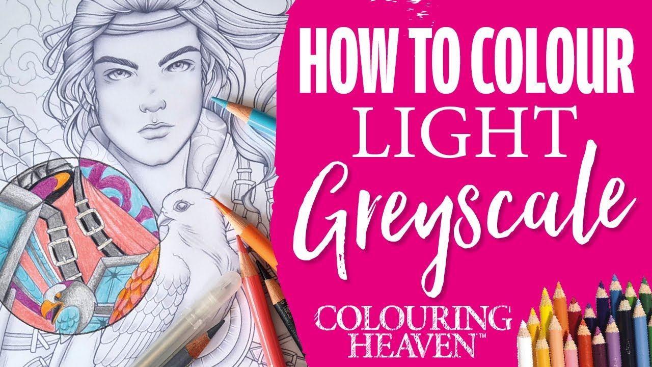HOW TO COLOUR light greyscale | Maud Lamoine Colouring Tutorial - YouTube