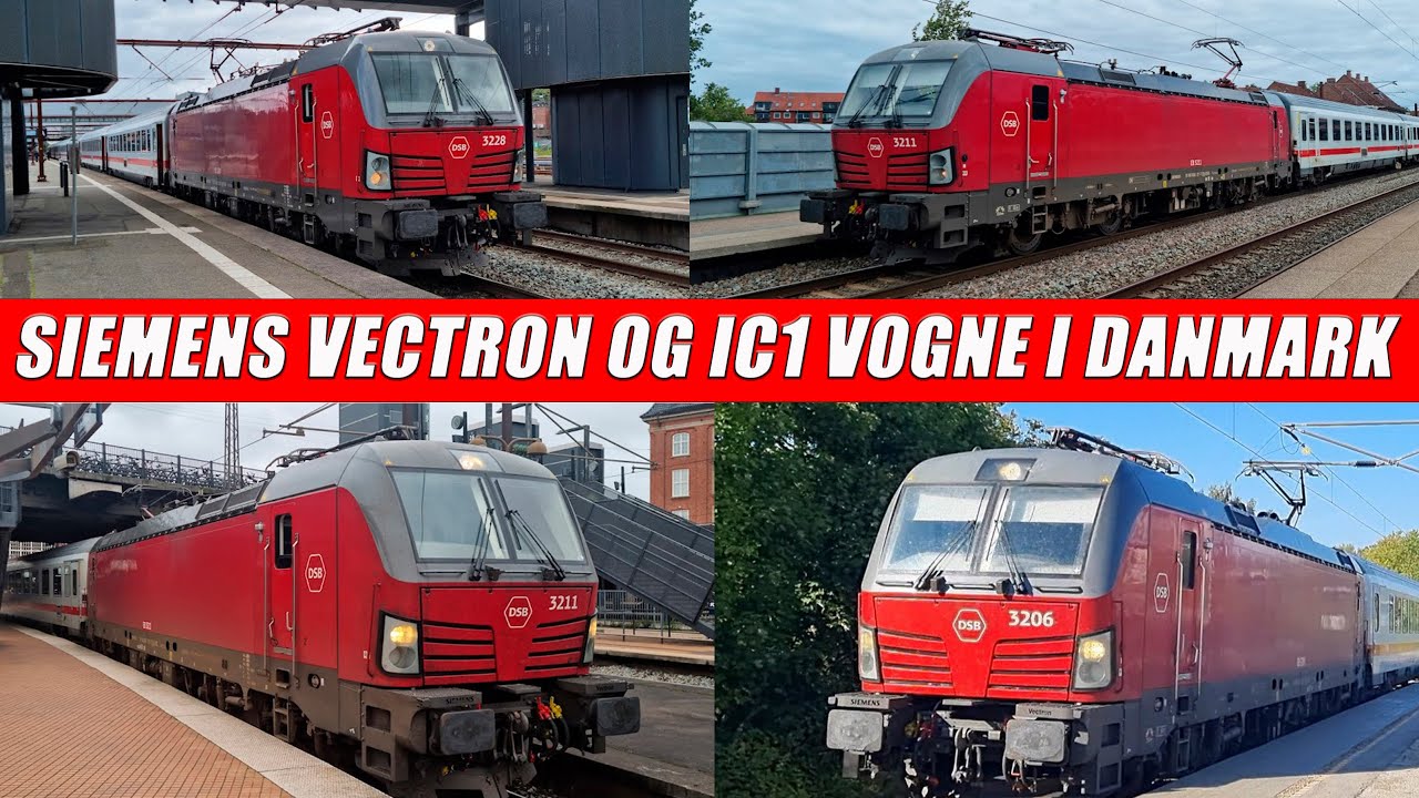 Siemens Vectron og IC1 vogne I Danmark - YouTube