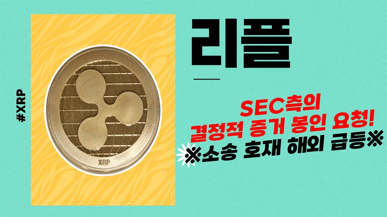 리플 증권거래위원회가 결정적 증거를 봉인해달라고 법원에 신청 팔라우의 스테이블 코인 리플과 협력 호재까지 오늘 꼭