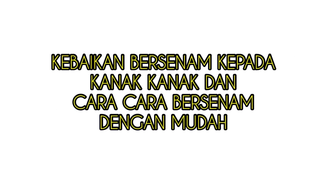 Kebaikan Bersenam Kepada Kanak-kanak - YouTube