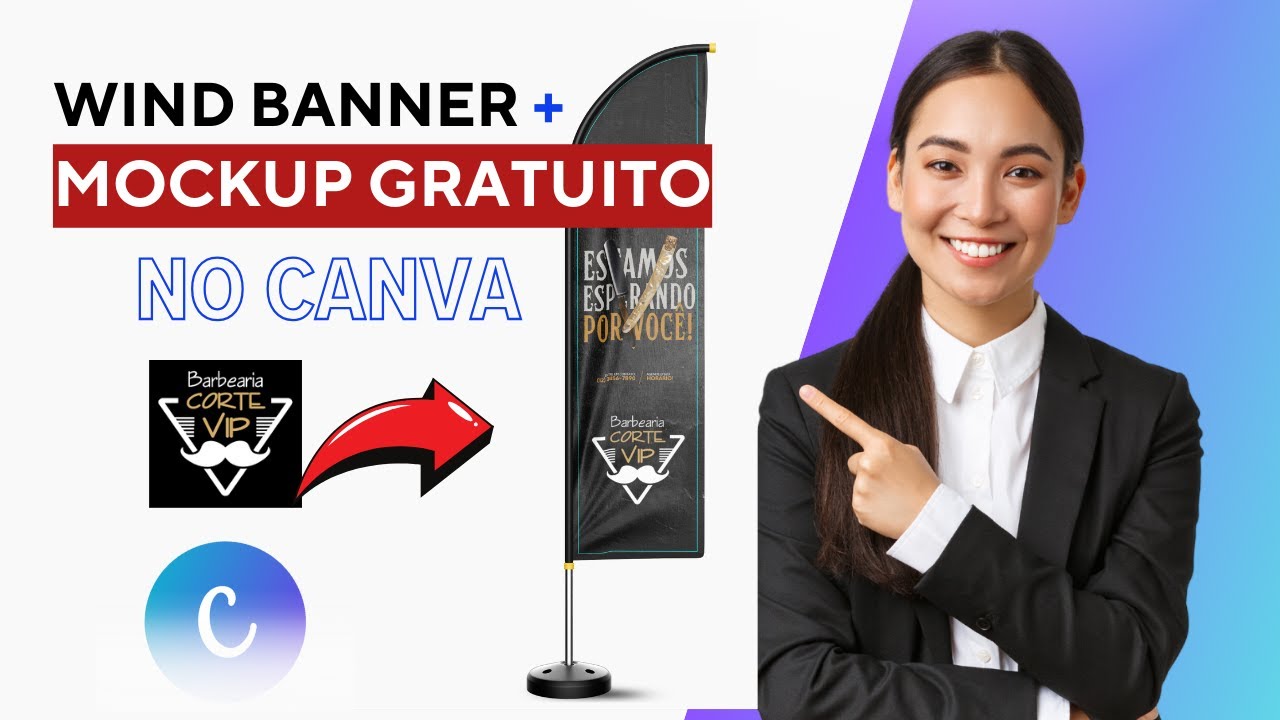 Wind Banner no Canva com Mockup de Apresentação - YouTube
