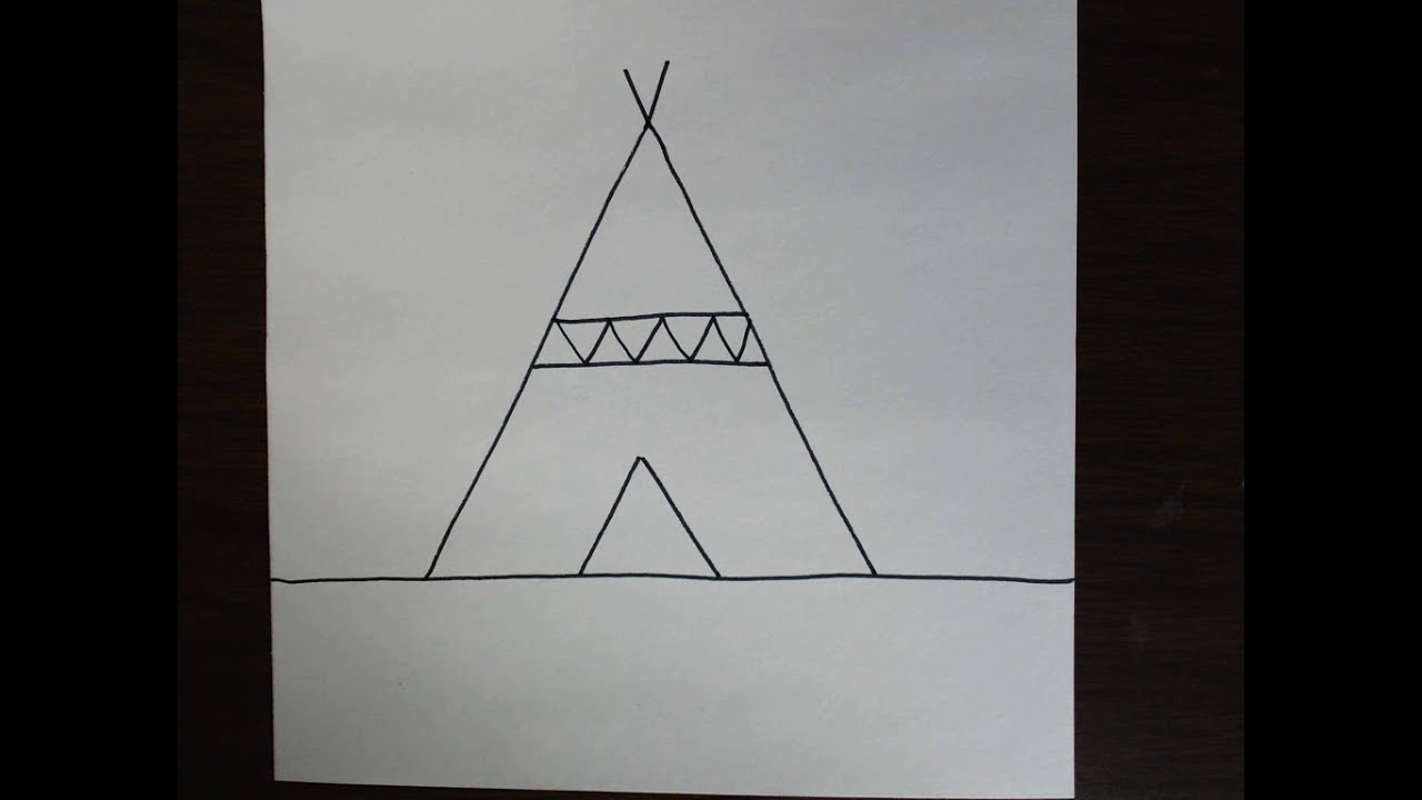 Guided Drawing TeePee - YouTube