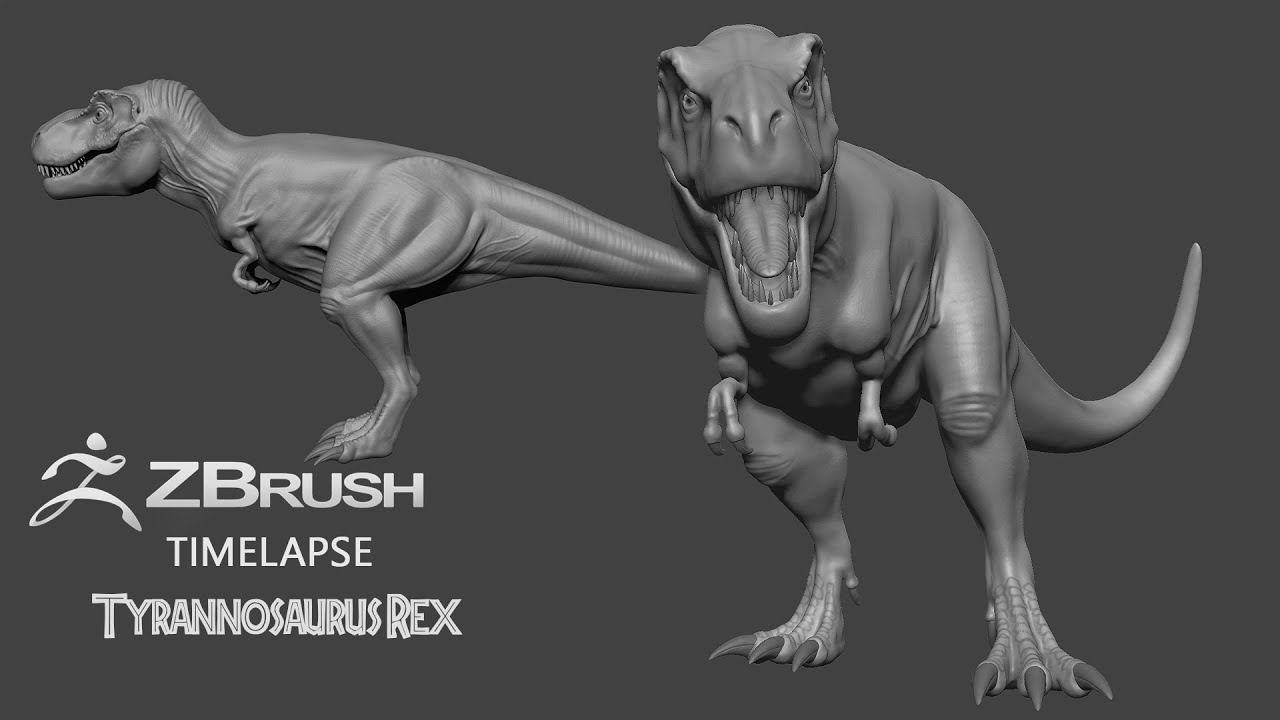 ZBrush timelapse l T-Rex #trex #pixologic #zbrush #dinosaur #sculpting ...
