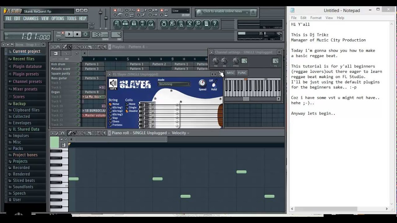 How to make a basic Reggae Beat_DJ Trikz - YouTube
