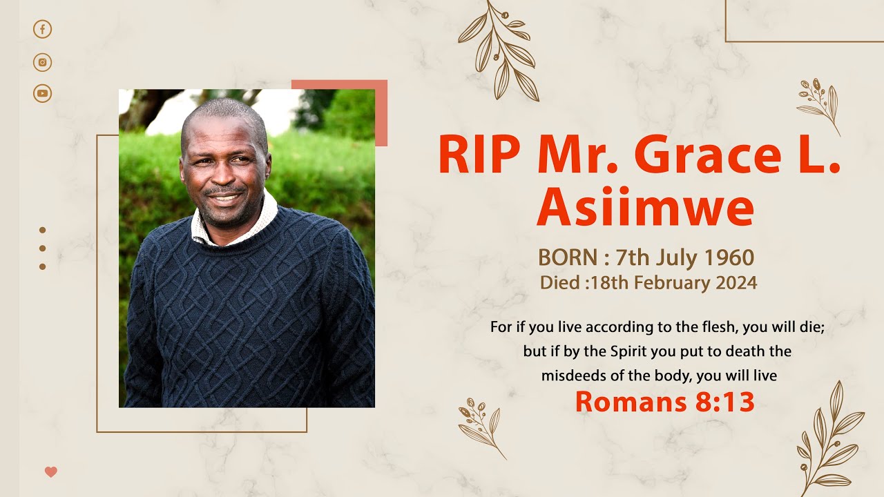 CELEBRATING THE LIFE OF LATE HON. MINISTER. GRACE . L ASIIMWE - YouTube